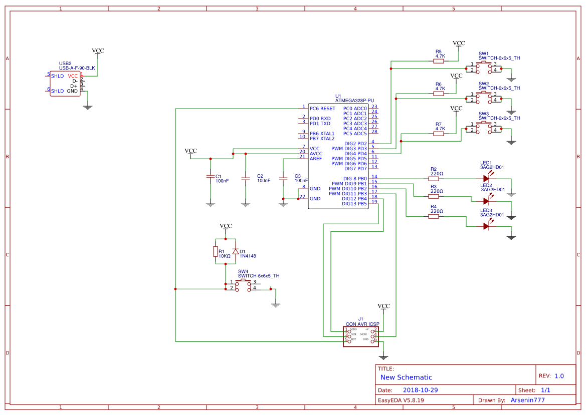 Плата контроллера. - EasyEDA open source hardware lab