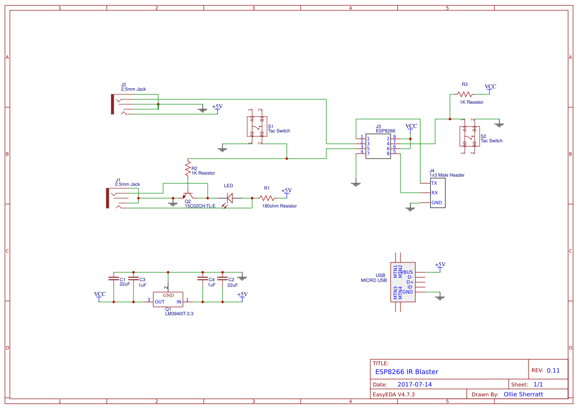 ESP8266 Blaster - OSHWLab