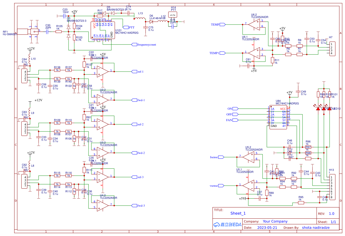 LDMOS amplifier control module stm32f407 - EasyEDA open source hardware lab