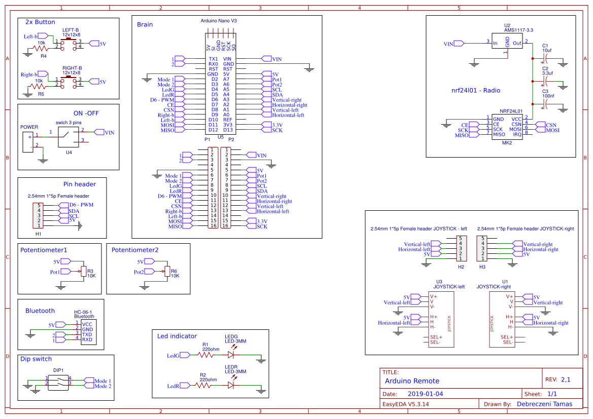 Arduino RC Controller - EasyEDA open source hardware lab