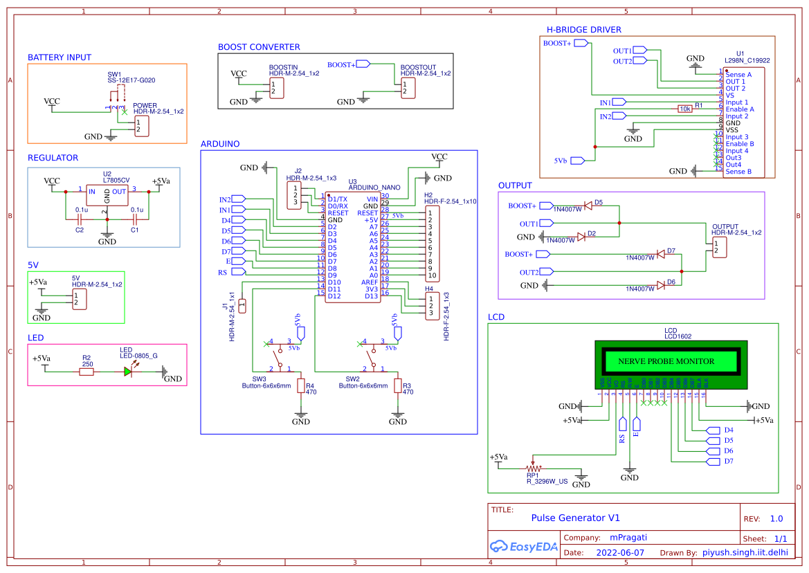 Pulse Generator H-Bridge Nano Modified - OSHWLab