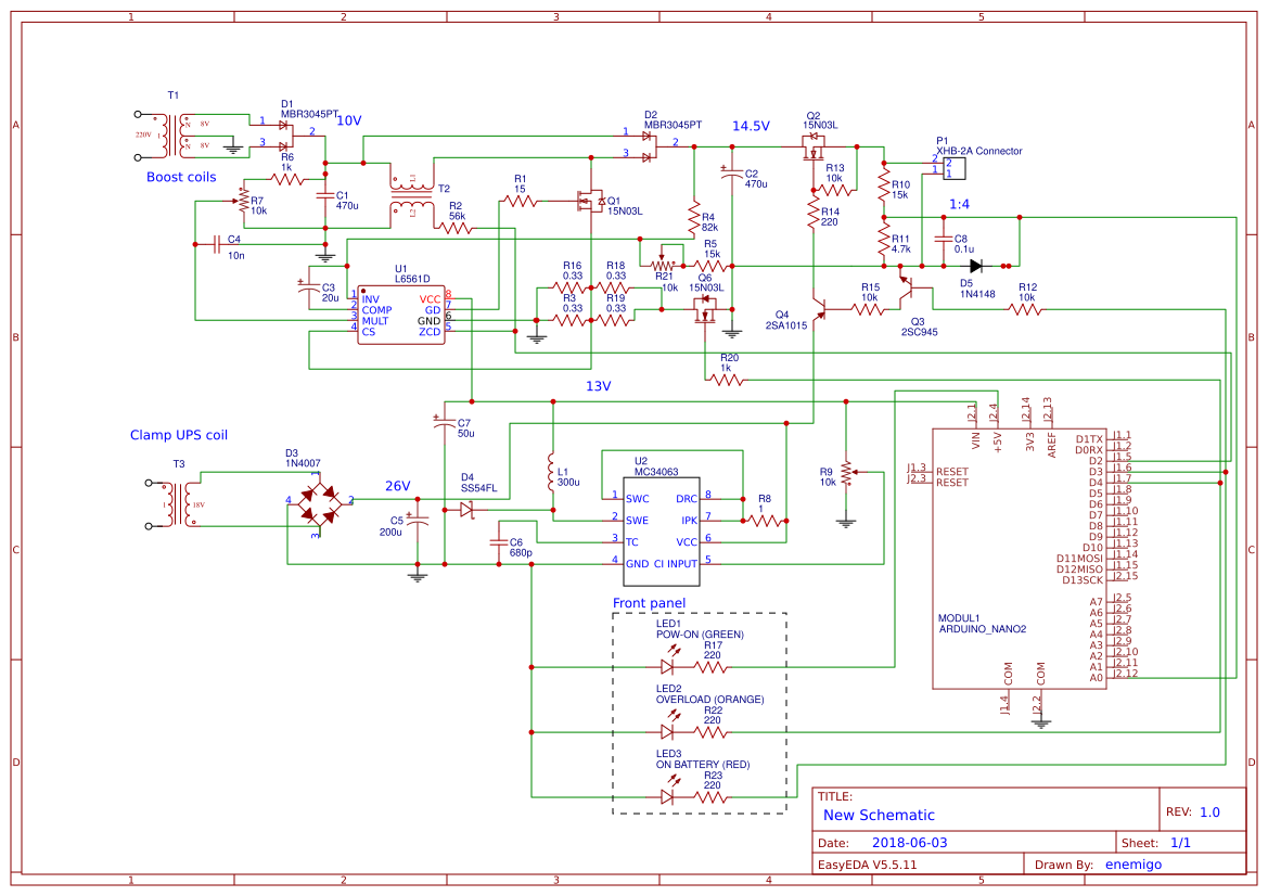 L6561 PFC StepUp Lead acid battery charger - OSHWLab