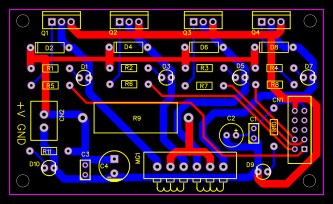 Unipolar 4-phase stepper motor controller - OSHWLab