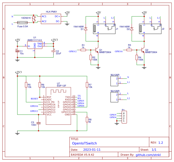 OpenIoTSwitch - EasyEDA open source hardware lab