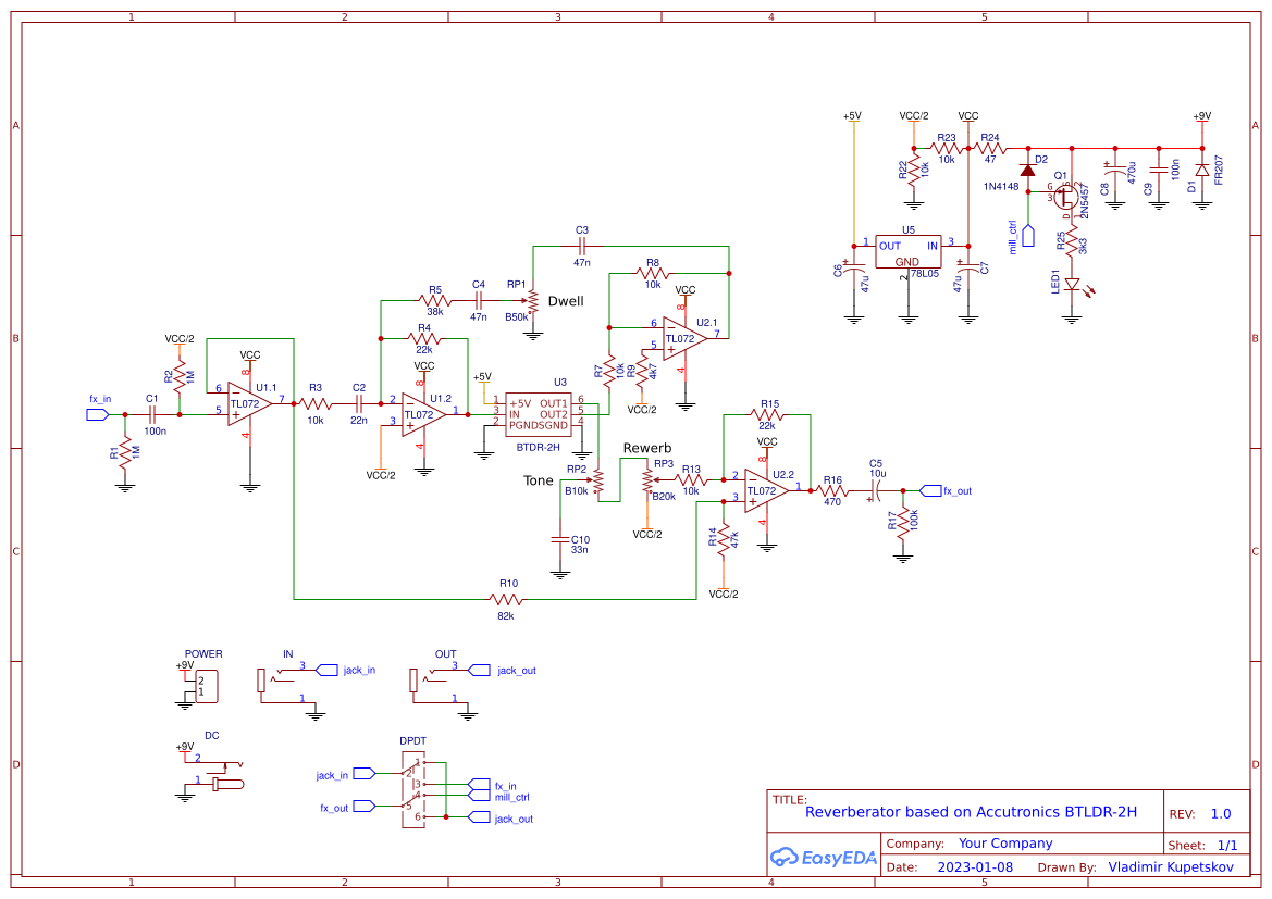 Digital reverberator - OSHWLab