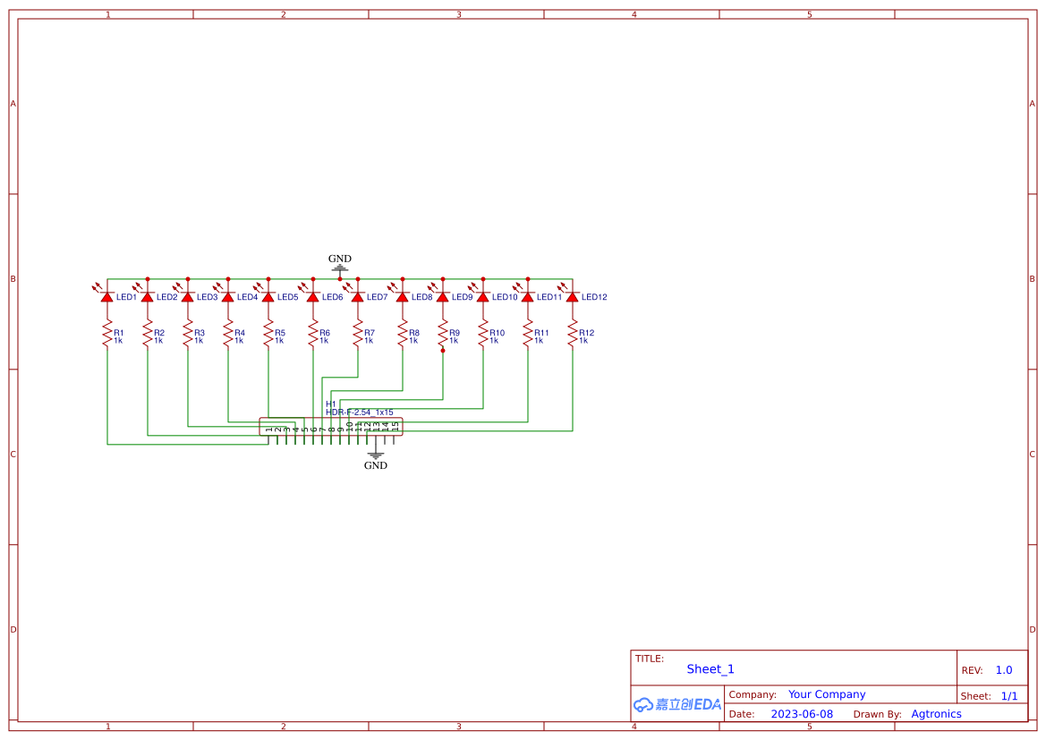 12 leds - OSHWLab