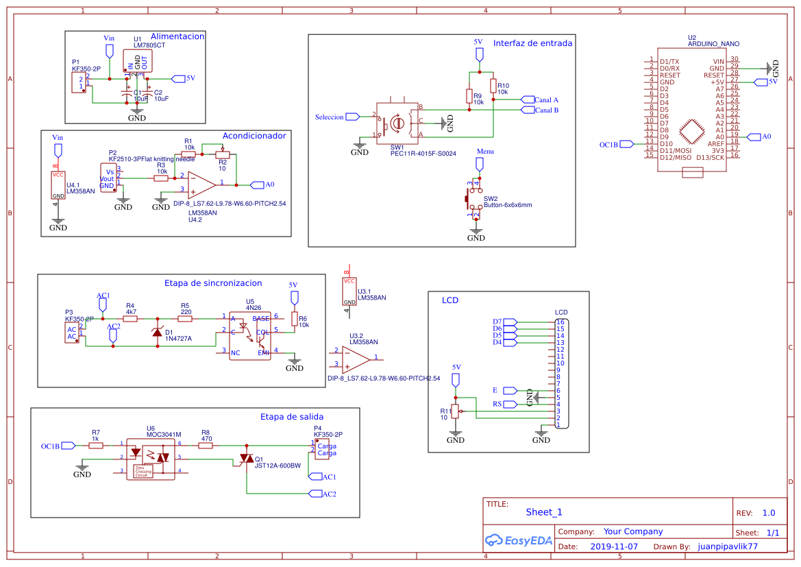 Controlador de temperatura por Burst-Fire - OSHWLab