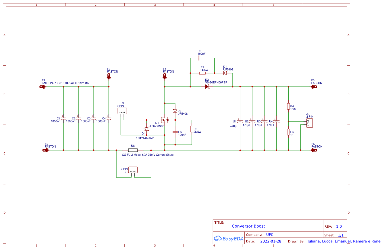 Conversor Boost - Potência - OSHWLab
