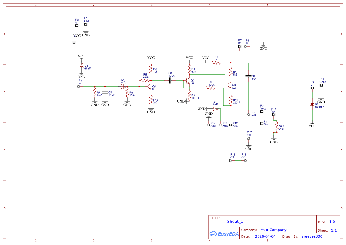 Tonebender Mk2 ver4 copy - EasyEDA open source hardware lab
