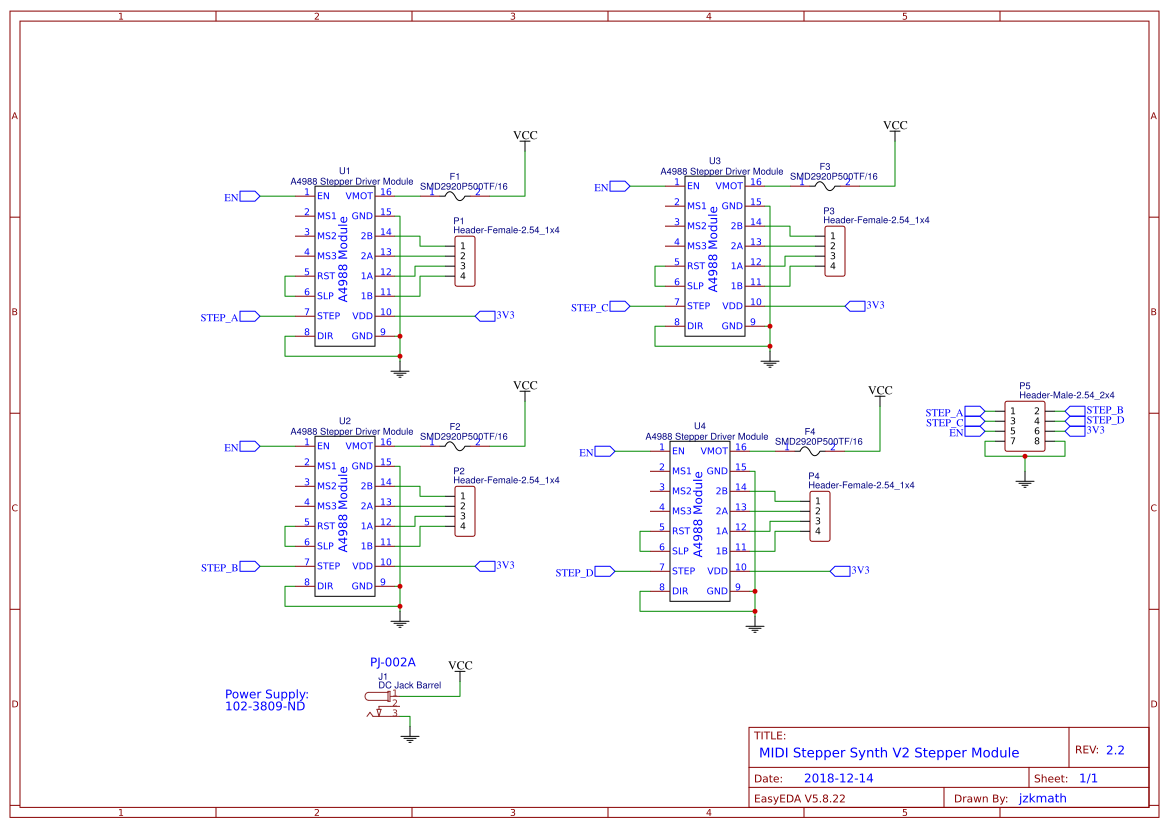 Stepper Synth V2.2 - OSHWLab
