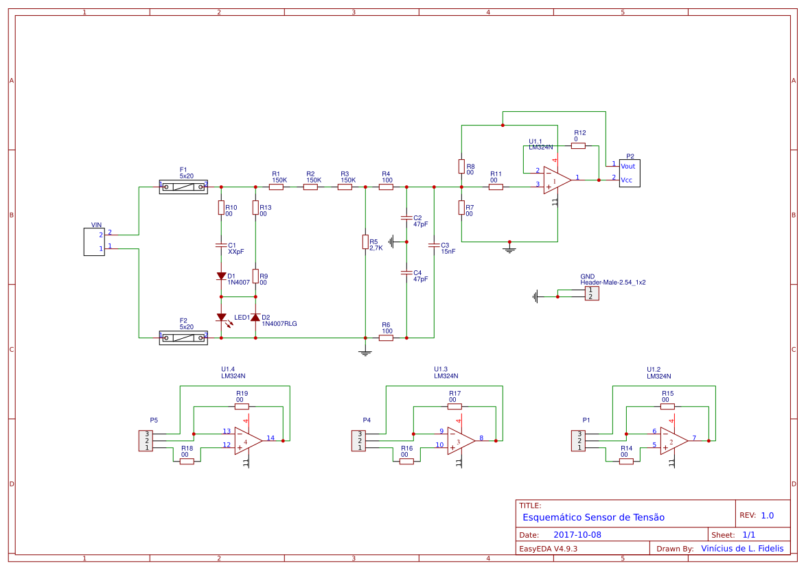 Sensor de Tensão - EasyEDA open source hardware lab