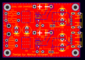 Dual USB Charger - LM2596S - EasyEDA open source hardware lab