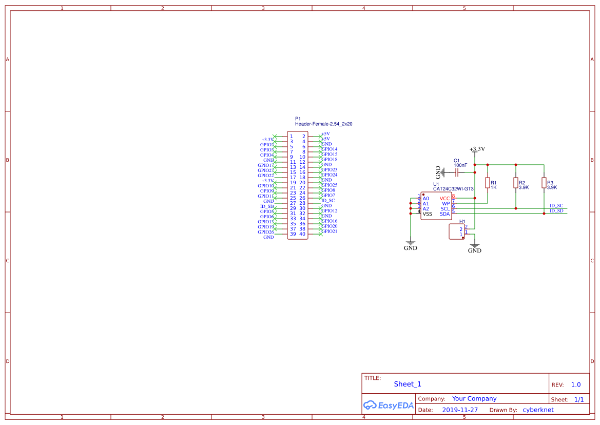 Raspberry Pi HAT PCB - OSHWLab