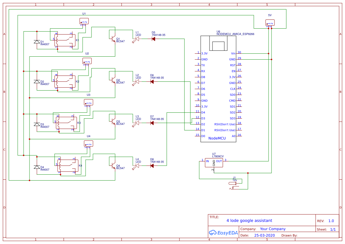 GOOGLE ASSISTANT 4 LODE - EasyEDA open source hardware lab