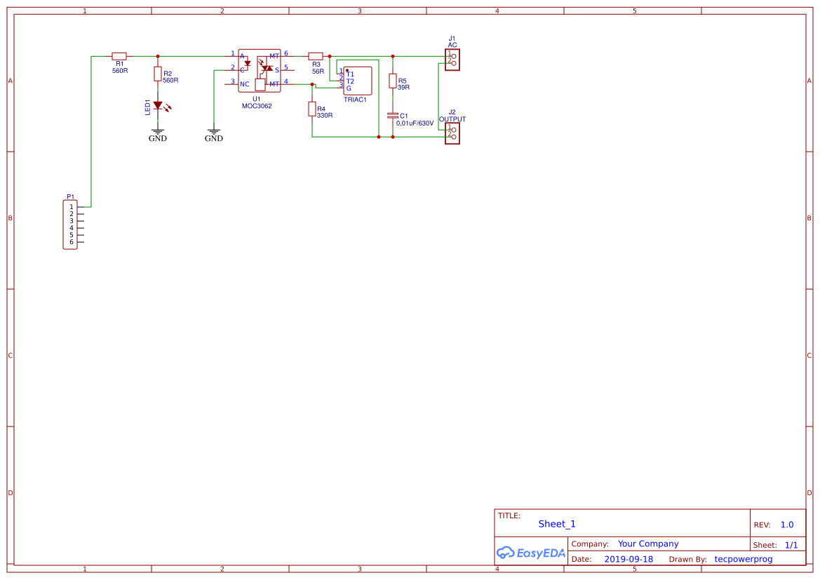 Modulo TRIAC - EasyEDA open source hardware lab