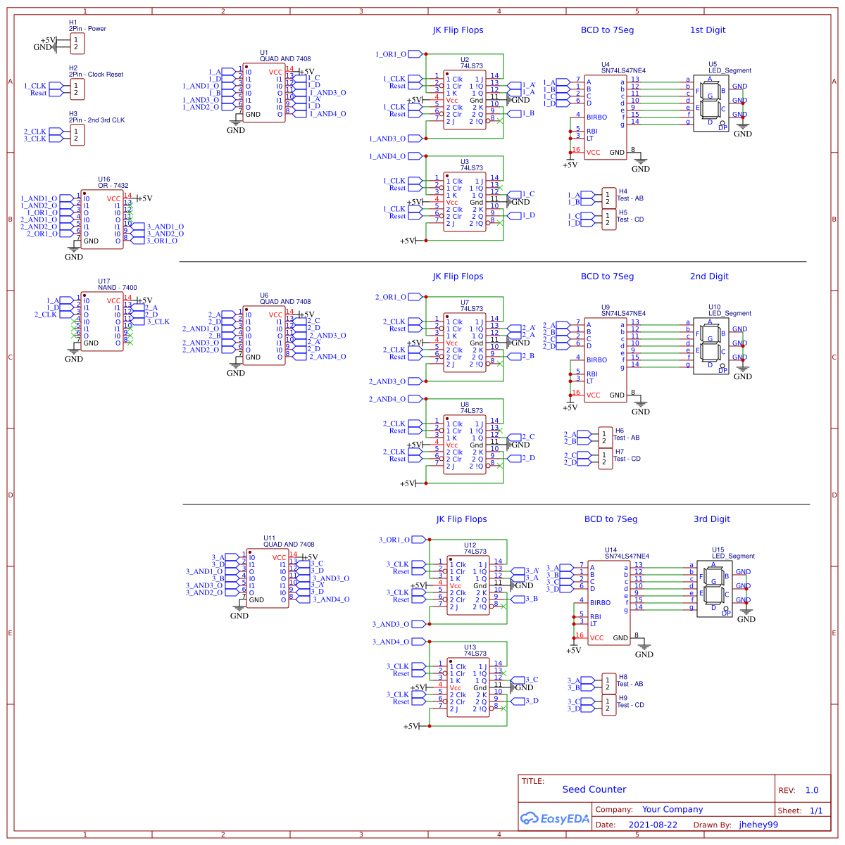Single Digit Seed Counter - OSHWLab