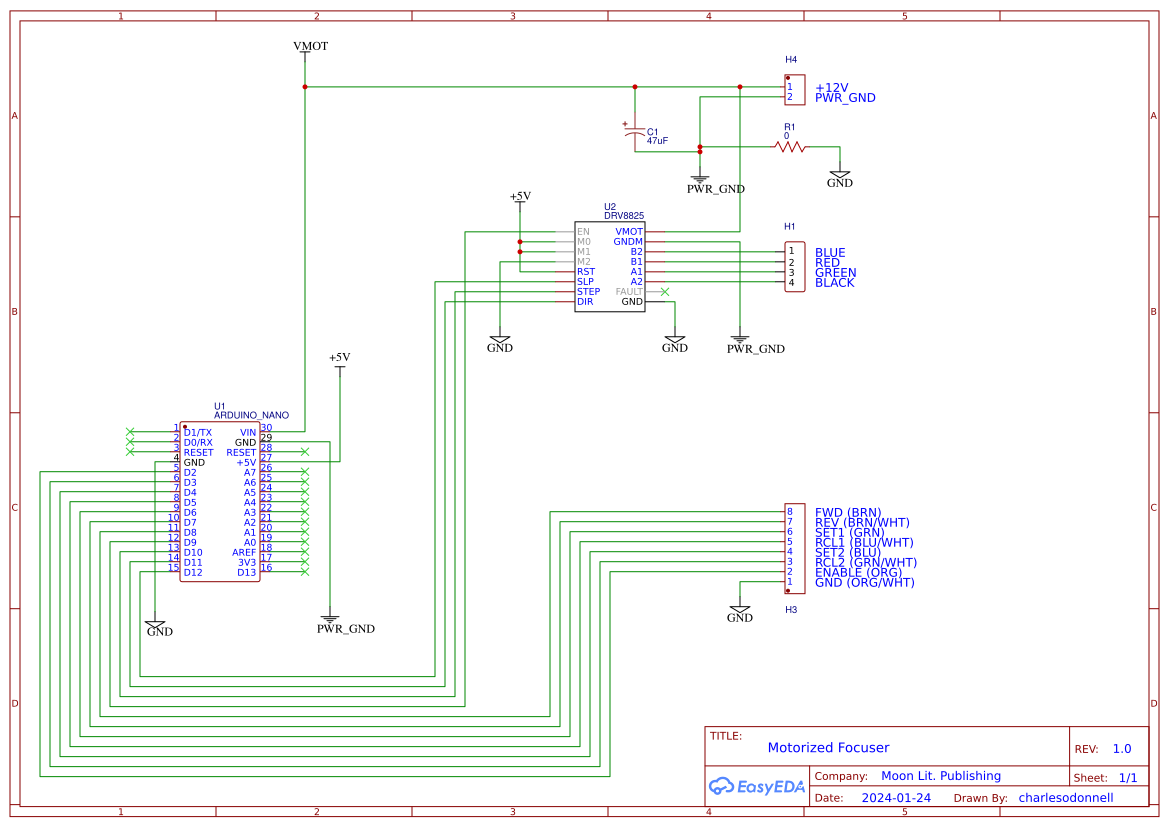 Motorized Focuser NANO based - OSHWLab