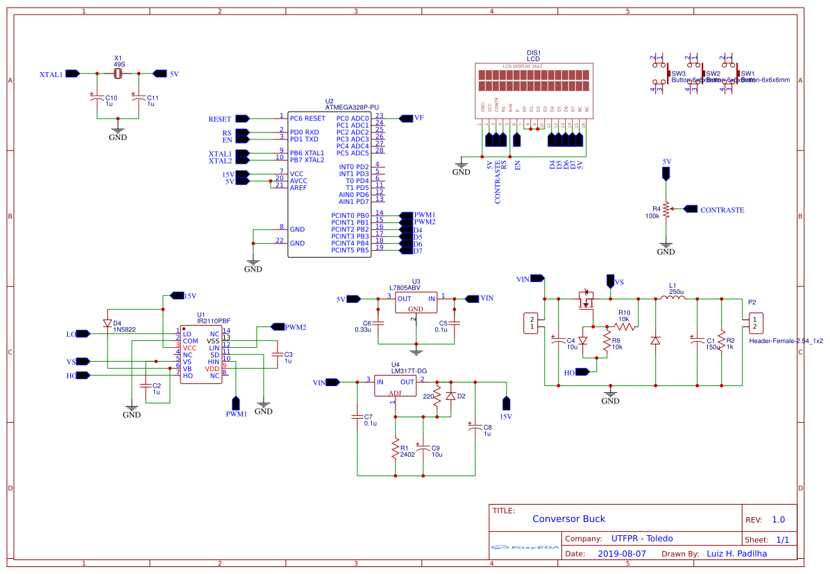 Conversor Buck - Platform for creating and sharing projects - OSHWLab