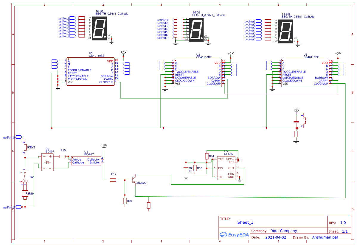 RCD trip timmer - EasyEDA open source hardware lab