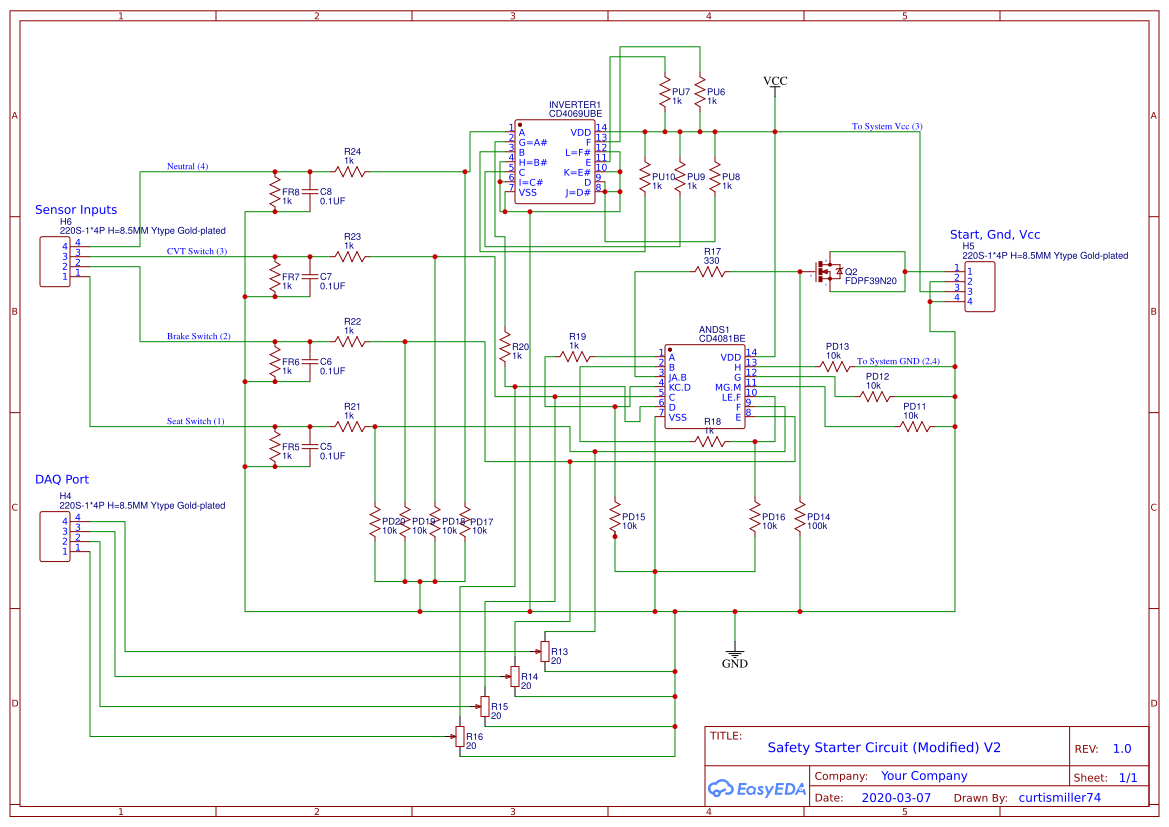 Safety Starter Circuit - EasyEDA open source hardware lab