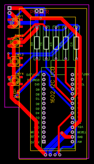 Led 1602 + arduino nano - EasyEDA open source hardware lab