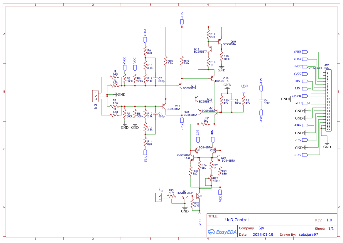 Control Clase D - EasyEDA open source hardware lab