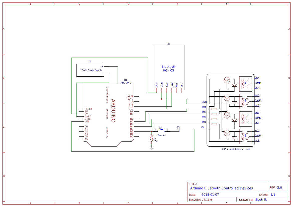 Arduino Bluetooth Controlled Devices - EasyEDA open source hardware lab