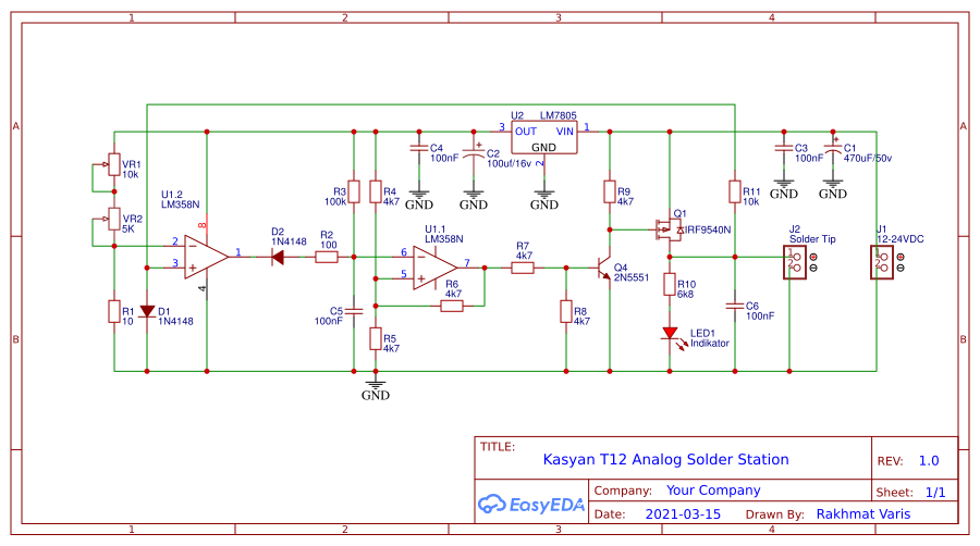 T12 Solder Analog by Kasya - EasyEDA open source hardware lab