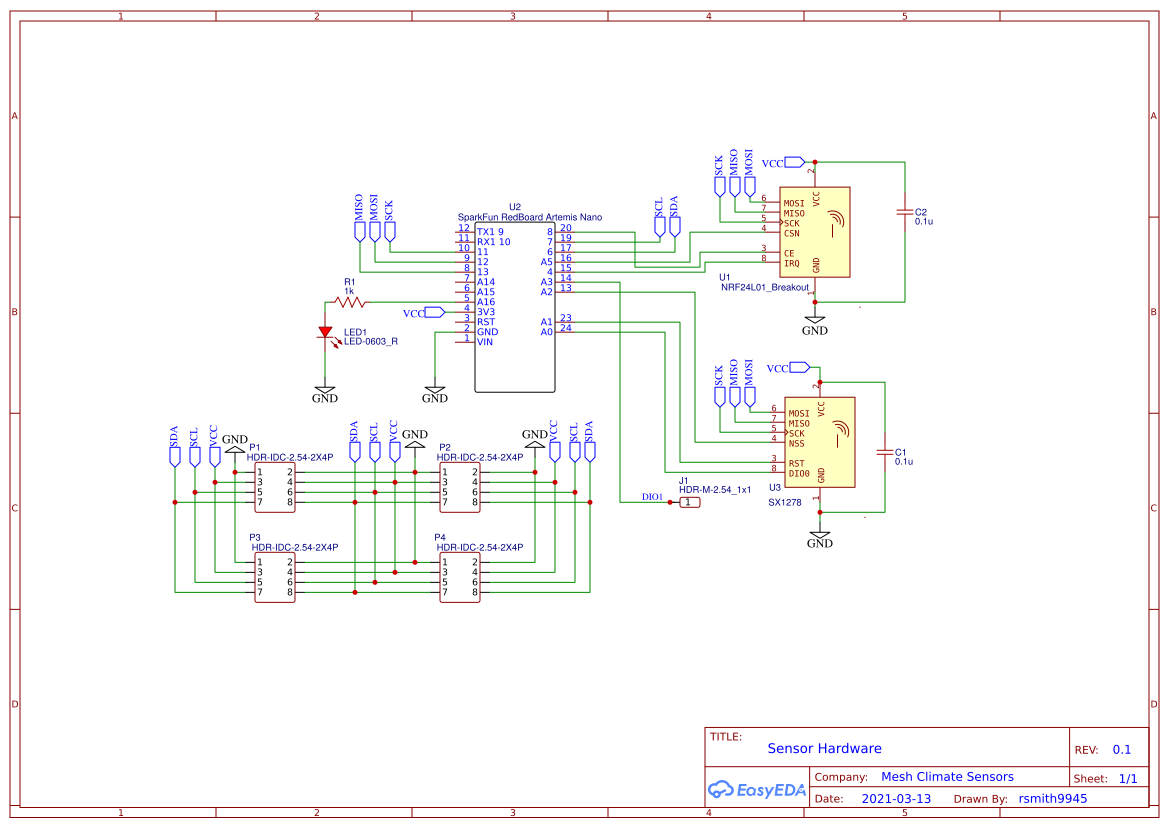 Mesh Climate Sensor v0.1 copy - OSHWLab