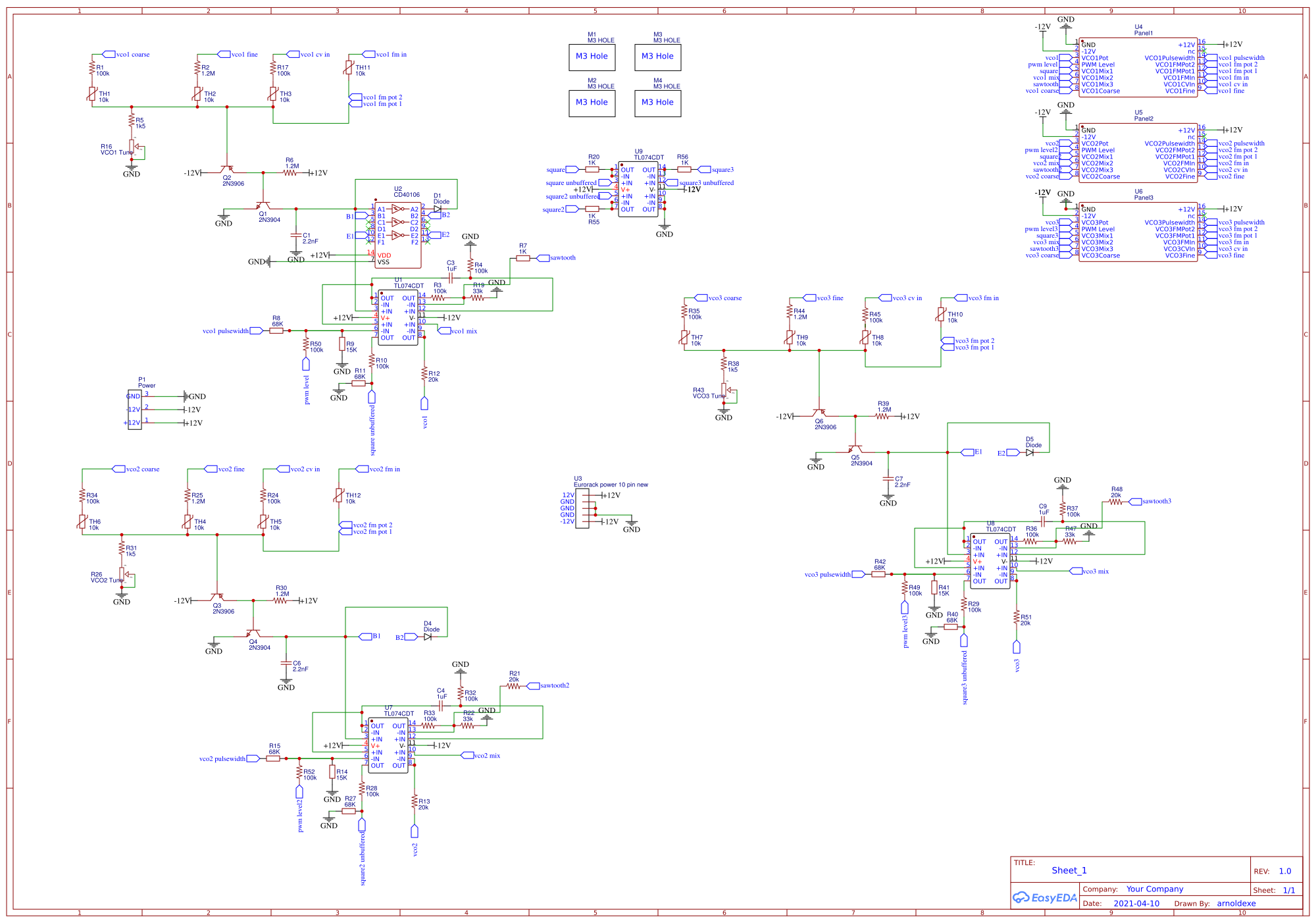 shapes VCO 3x smt - OSHWLab