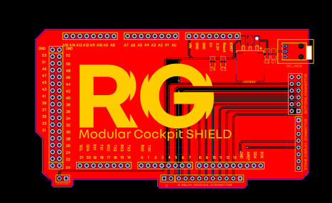 Arduino SHIELD Cockpit Modulaire - OSHWLab