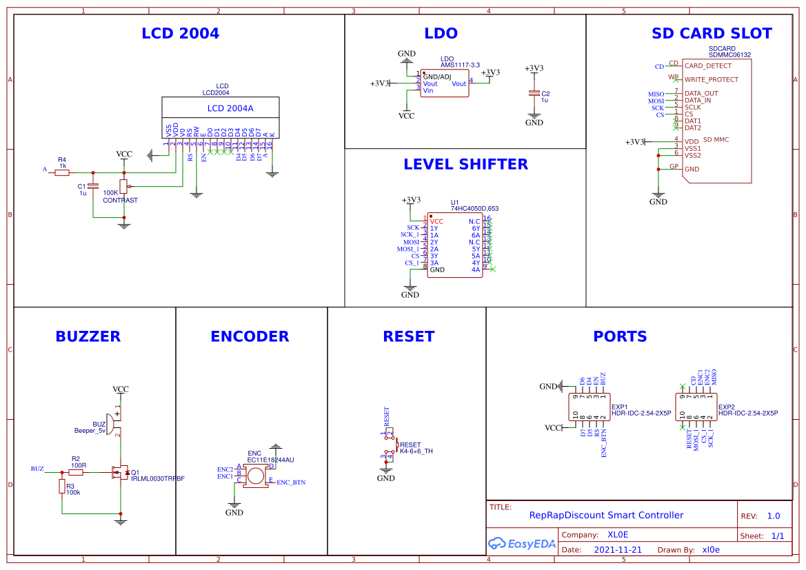 RepRapDiscount Controller - OSHWLab
