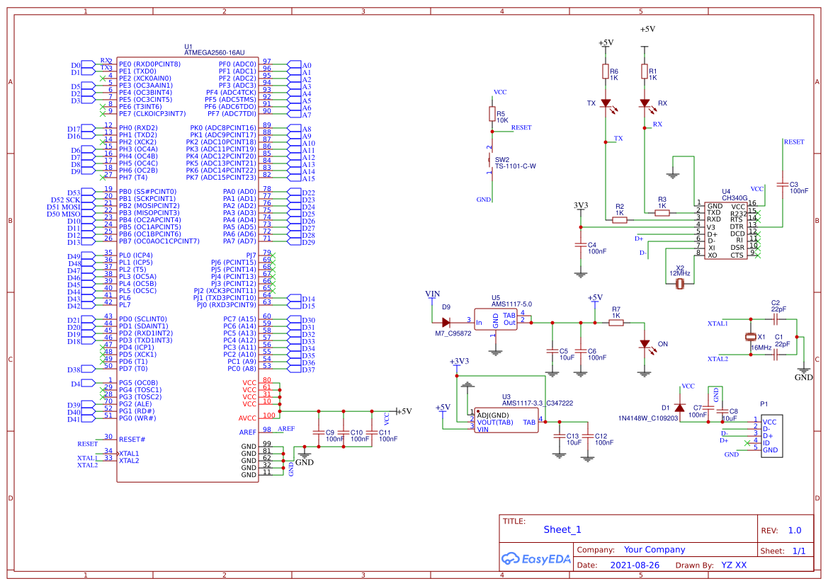 aduino mini - EasyEDA open source hardware lab
