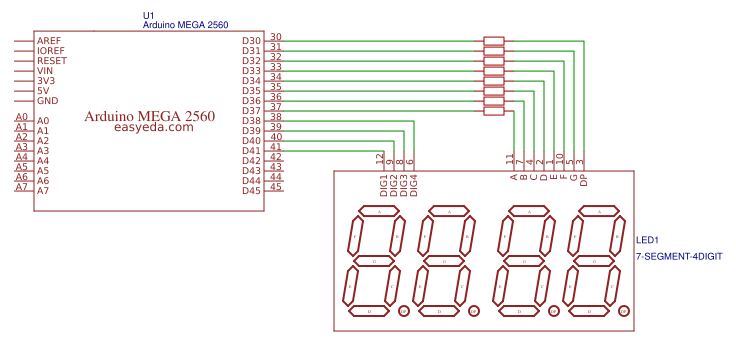 4 Digital 7segment Display - OSHWLab