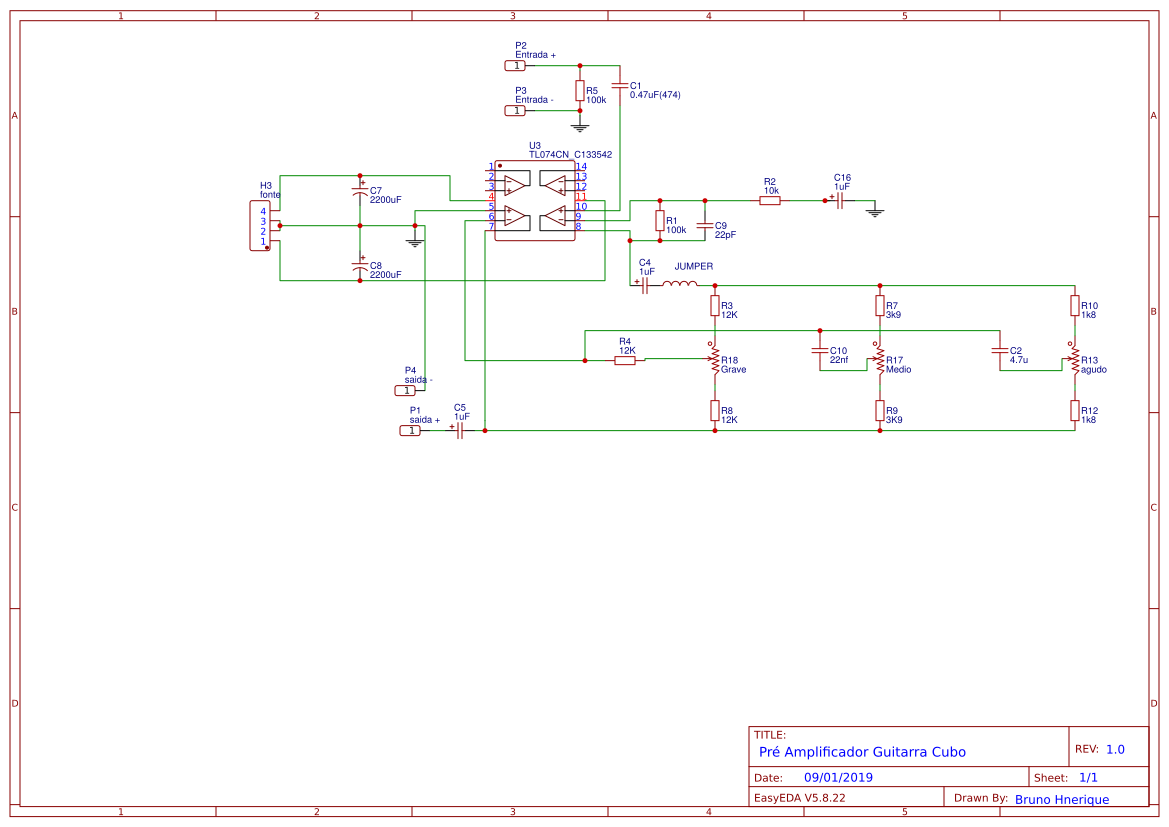 Pre_Amp_Cubo - Platform for creating and sharing projects - OSHWLab