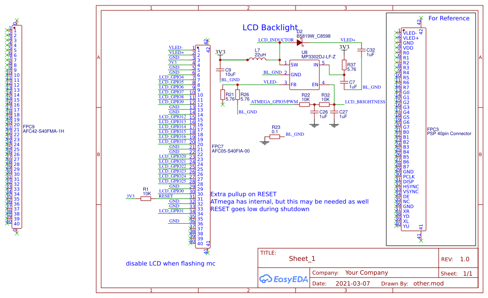 PSPi Zero Version 5 - EasyEDA open source hardware lab