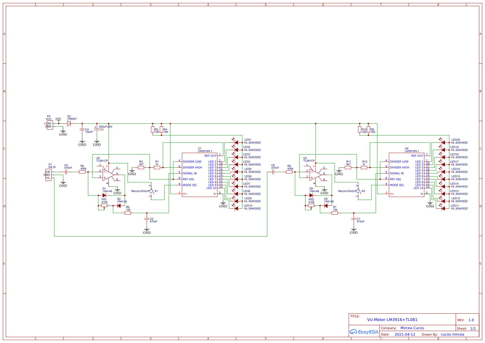 VU- LM3916 TL081 - EasyEDA open source hardware lab