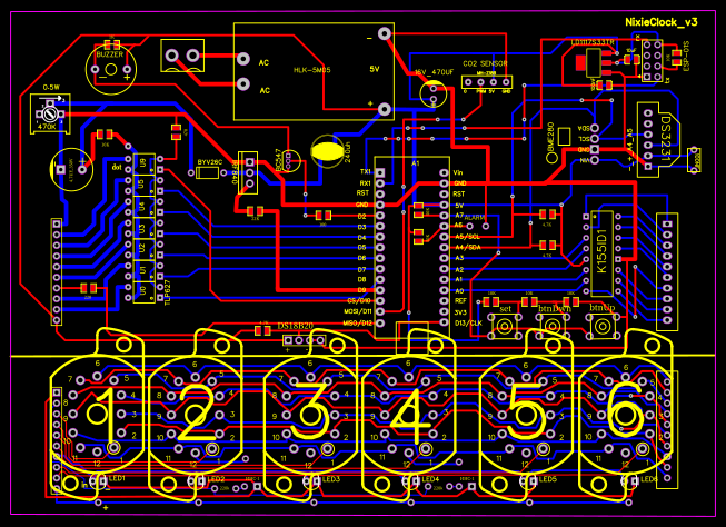 nixie_clock_pcb_in14 - EasyEDA open source hardware lab