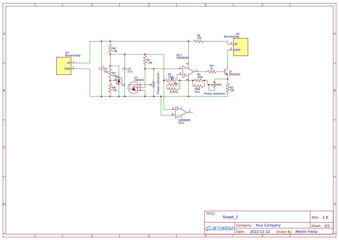 Integrador LM335 - EasyEDA open source hardware lab