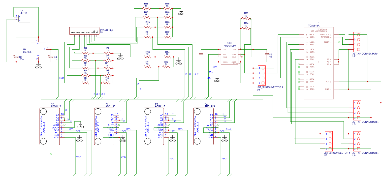 analog to digial with pi0 copy include i2c mux - EasyEDA open source hardware lab