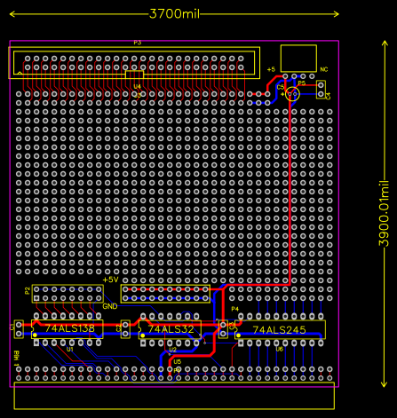 Breadboards with 50 Pin I/O designed for RC2014 - OSHWLab
