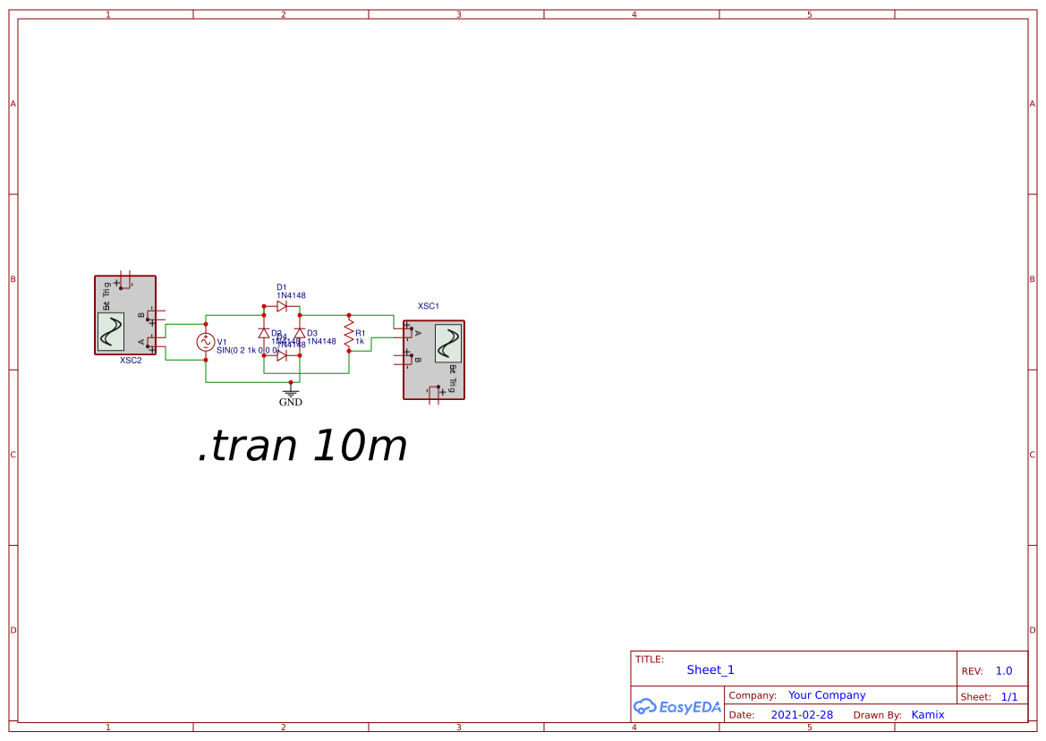 Mostek Graetza - EasyEDA open source hardware lab