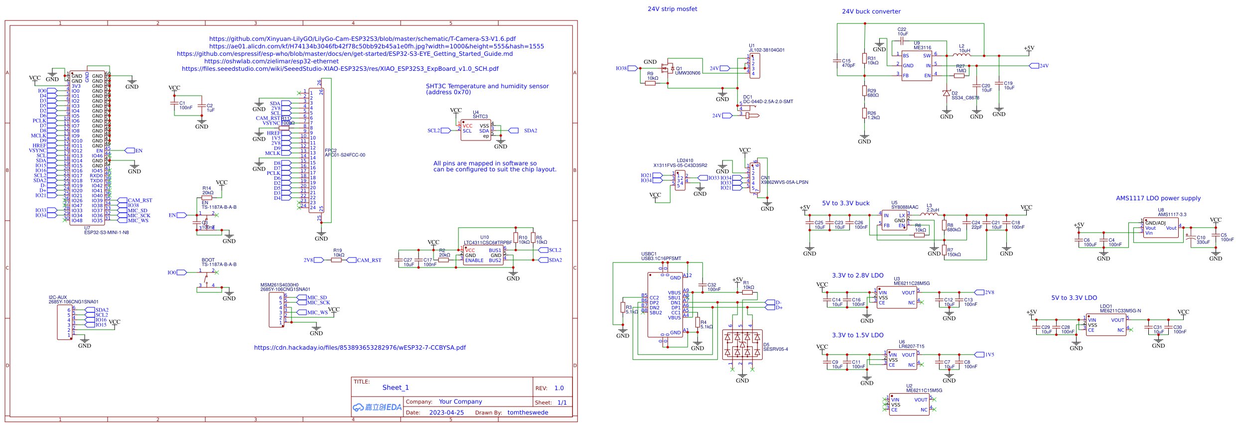 ESP-S3-Cam+Radar-v0.1 - EasyEDA open source hardware lab