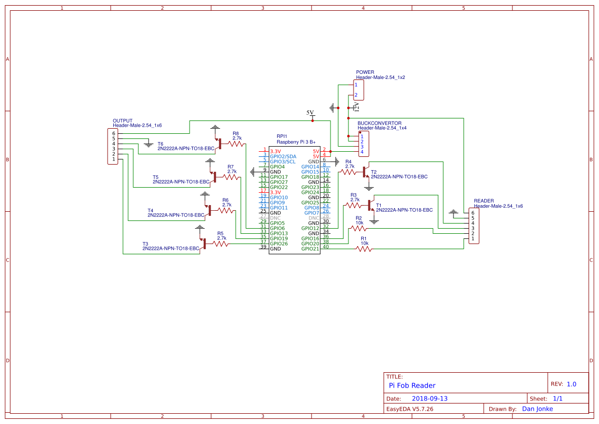 Pi Fob Reader - EasyEDA open source hardware lab