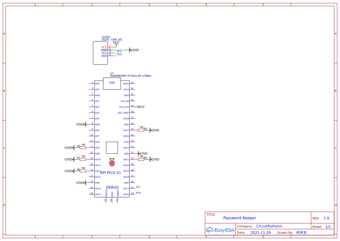 password keeper pi pico - OSHWLab