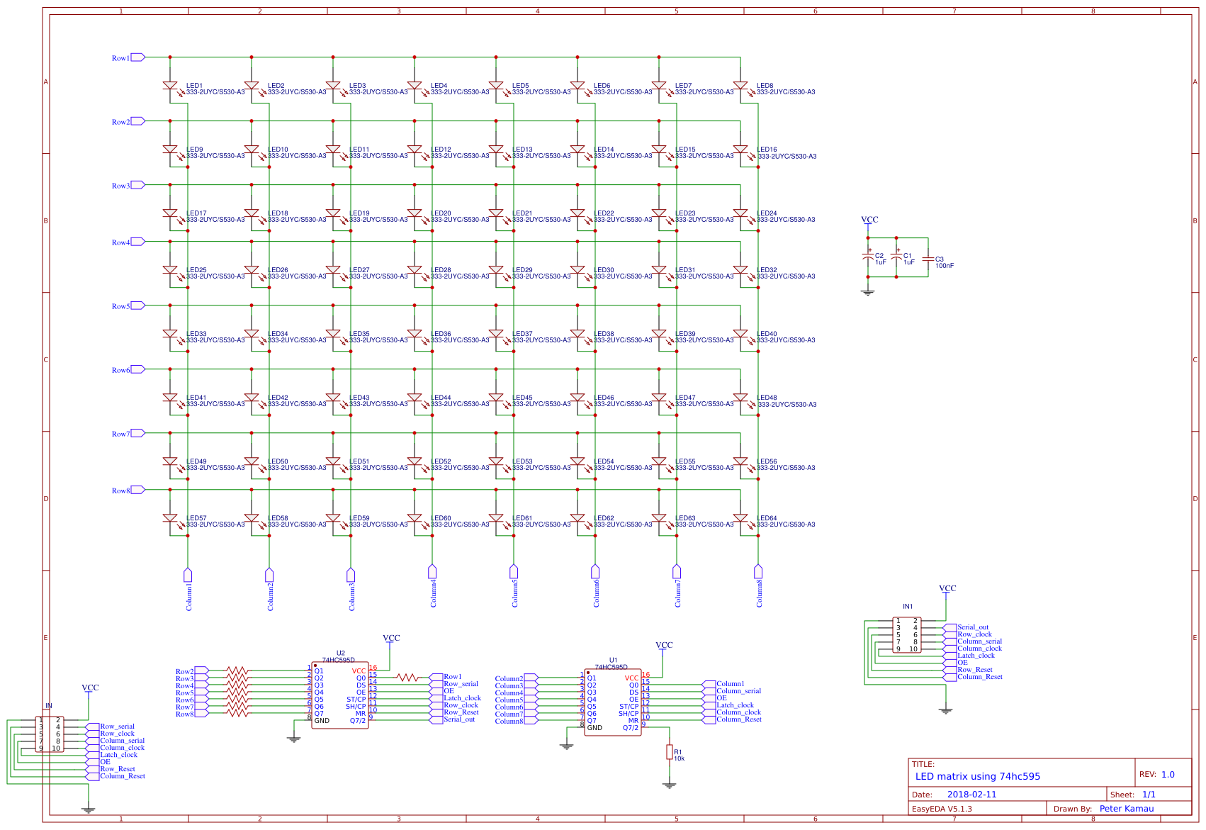 LED MATRIX - EasyEDA