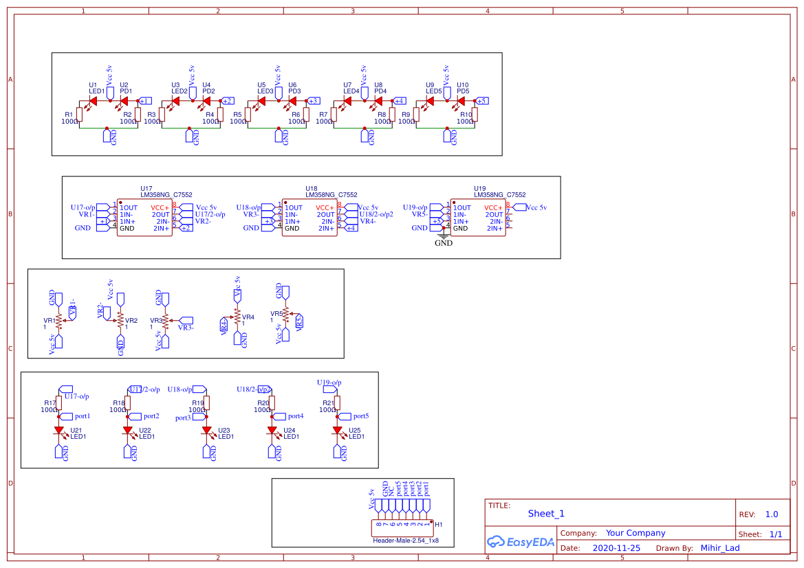 5ch ir array - EasyEDA open source hardware lab