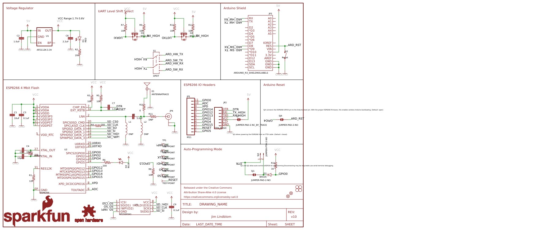 WiFi Shield - ESP8266 (Open hardware) - OSHWLab