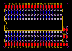 DIP 40 FPGA BREAKOUT - OSHWLab