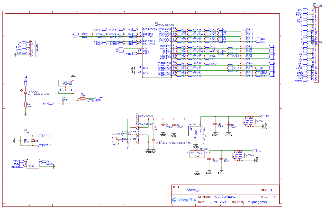 arKduino MINI - EasyEDA open source hardware lab